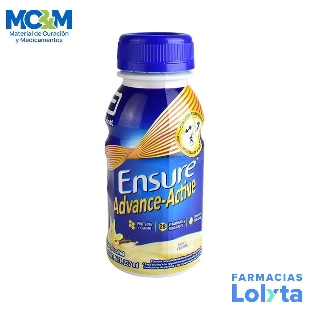 SUPLEMENTO ALIMENTICIO ENSURE ADVANCE 237 ML VAINILLA LAB ABBOTT ...